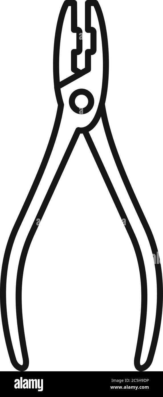 Accessory forceps icon. Outline accessory forceps vector icon for web ...