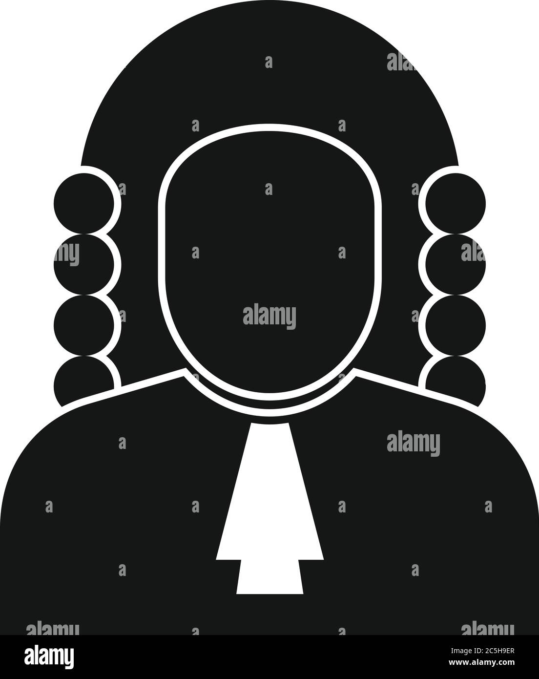 Courthouse judge icon. Simple illustration of courthouse judge vector ...