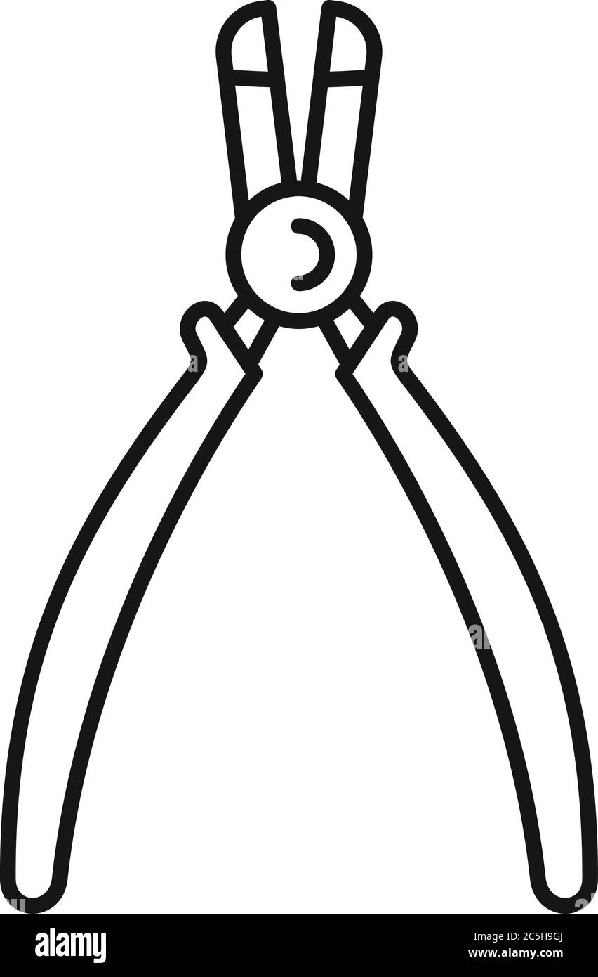 Forceps icon. Outline forceps vector icon for web design isolated on ...