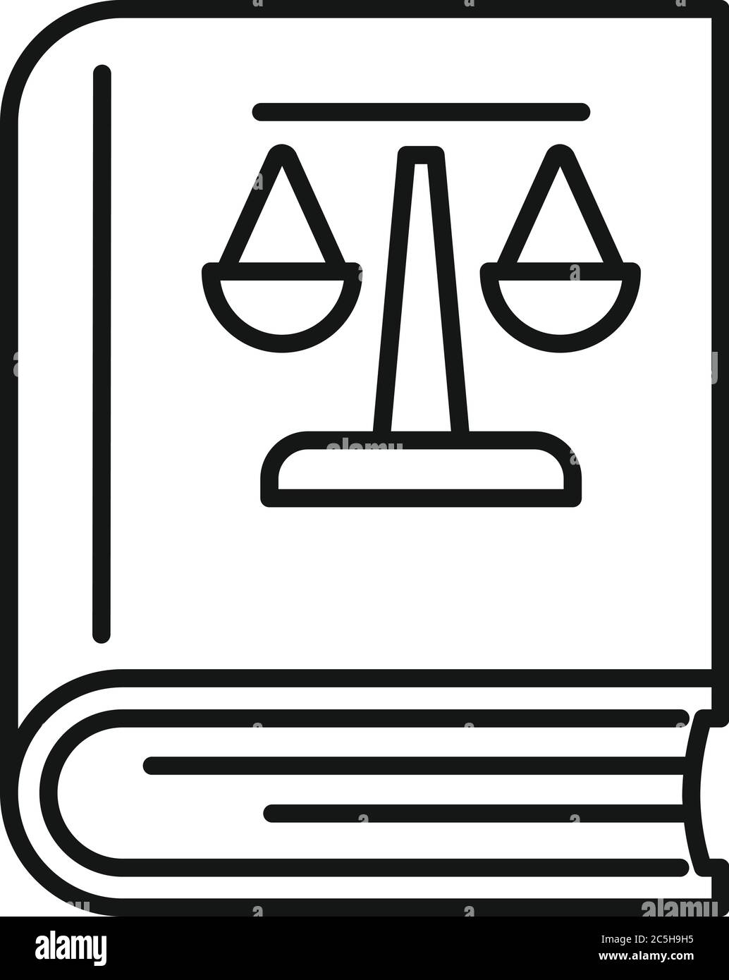 Divorce law book icon. Outline divorce law book vector icon for web ...