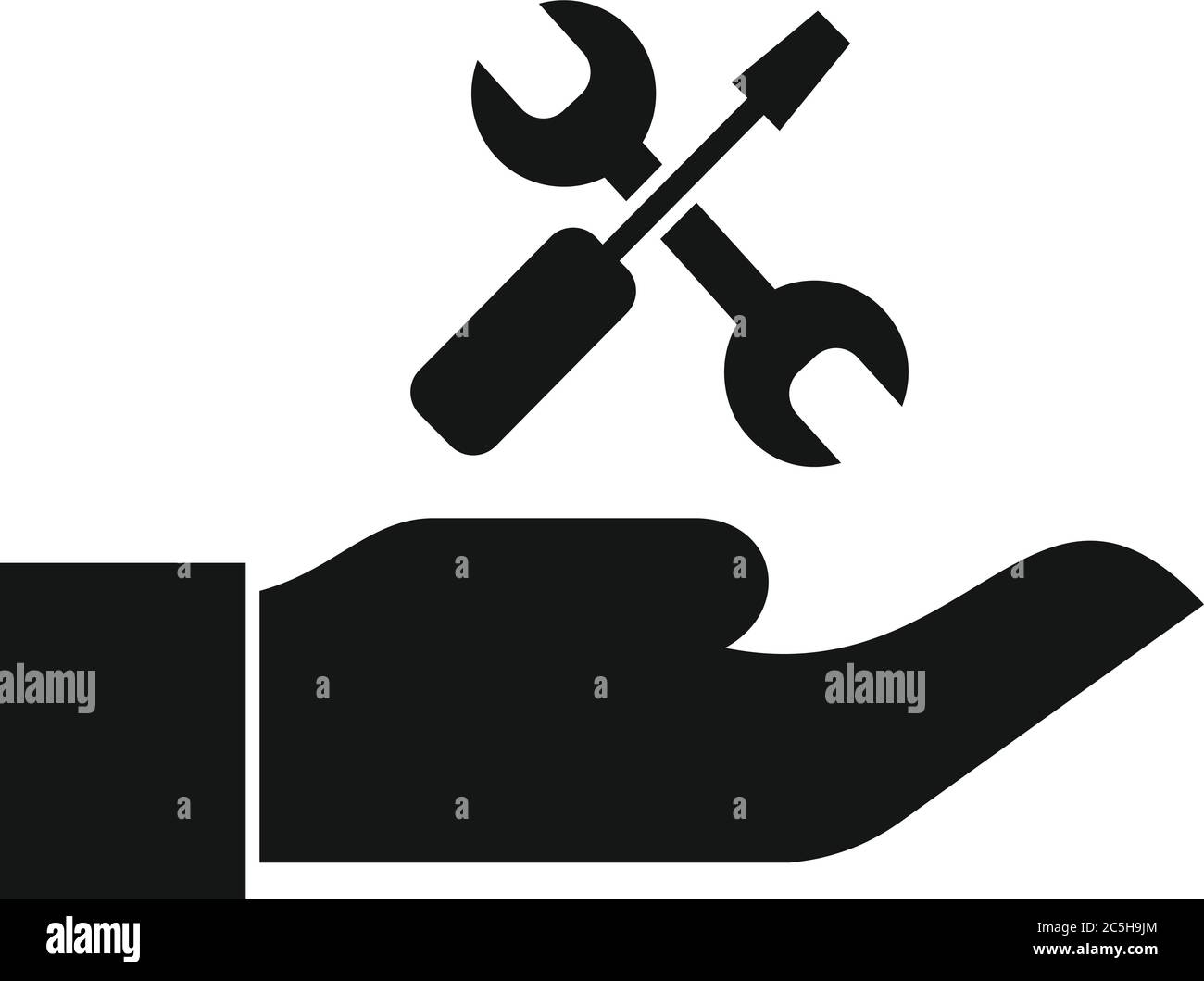 Service center care icon. Simple illustration of service center care ...