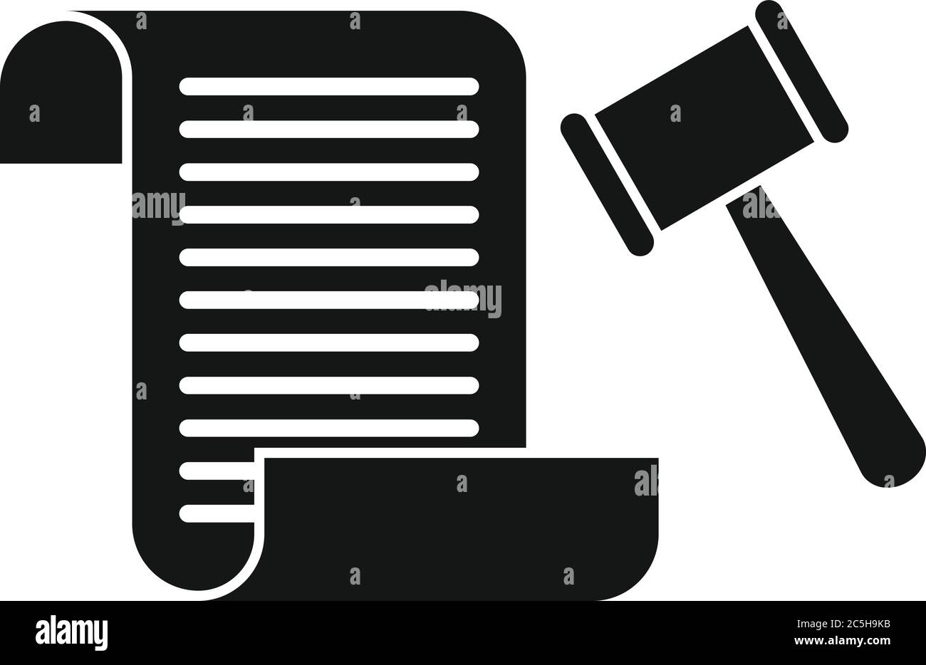 Divorce lawsuit icon. Simple illustration of divorce lawsuit vector ...