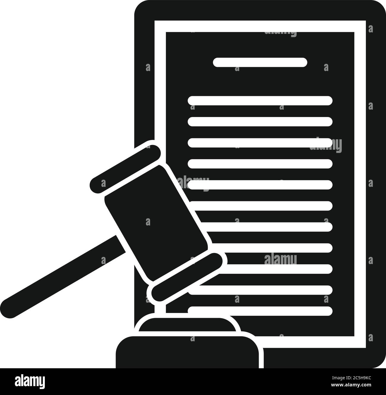 Divorce judge document icon. Simple illustration of divorce judge ...