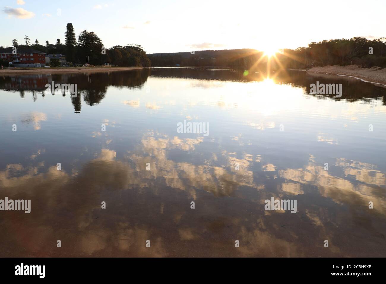 Avoca Lake at sunset Central Coast, NSW, Australia Stock Photo - Alamy