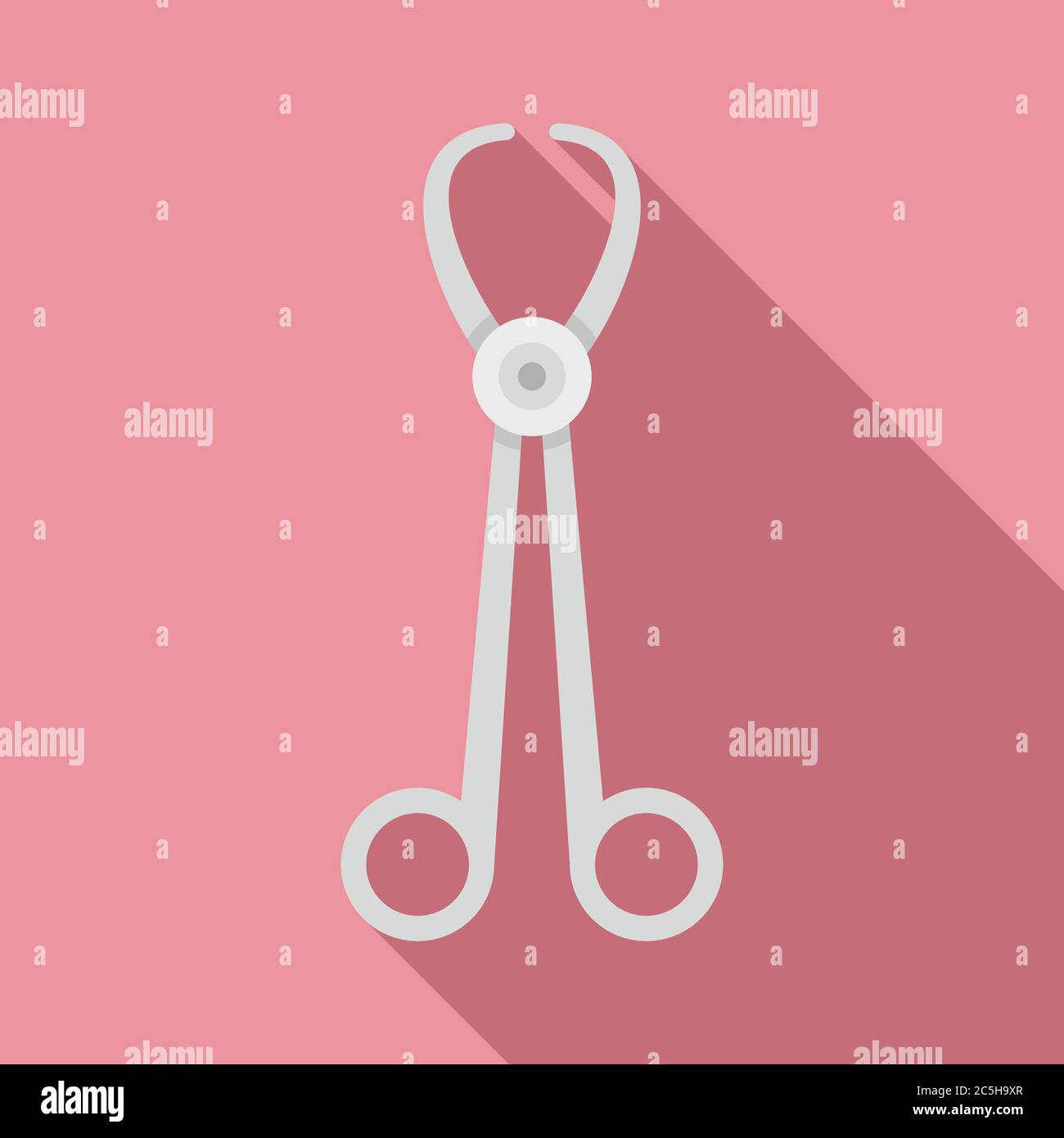 Medical forceps icon. Flat illustration of medical forceps vector icon ...