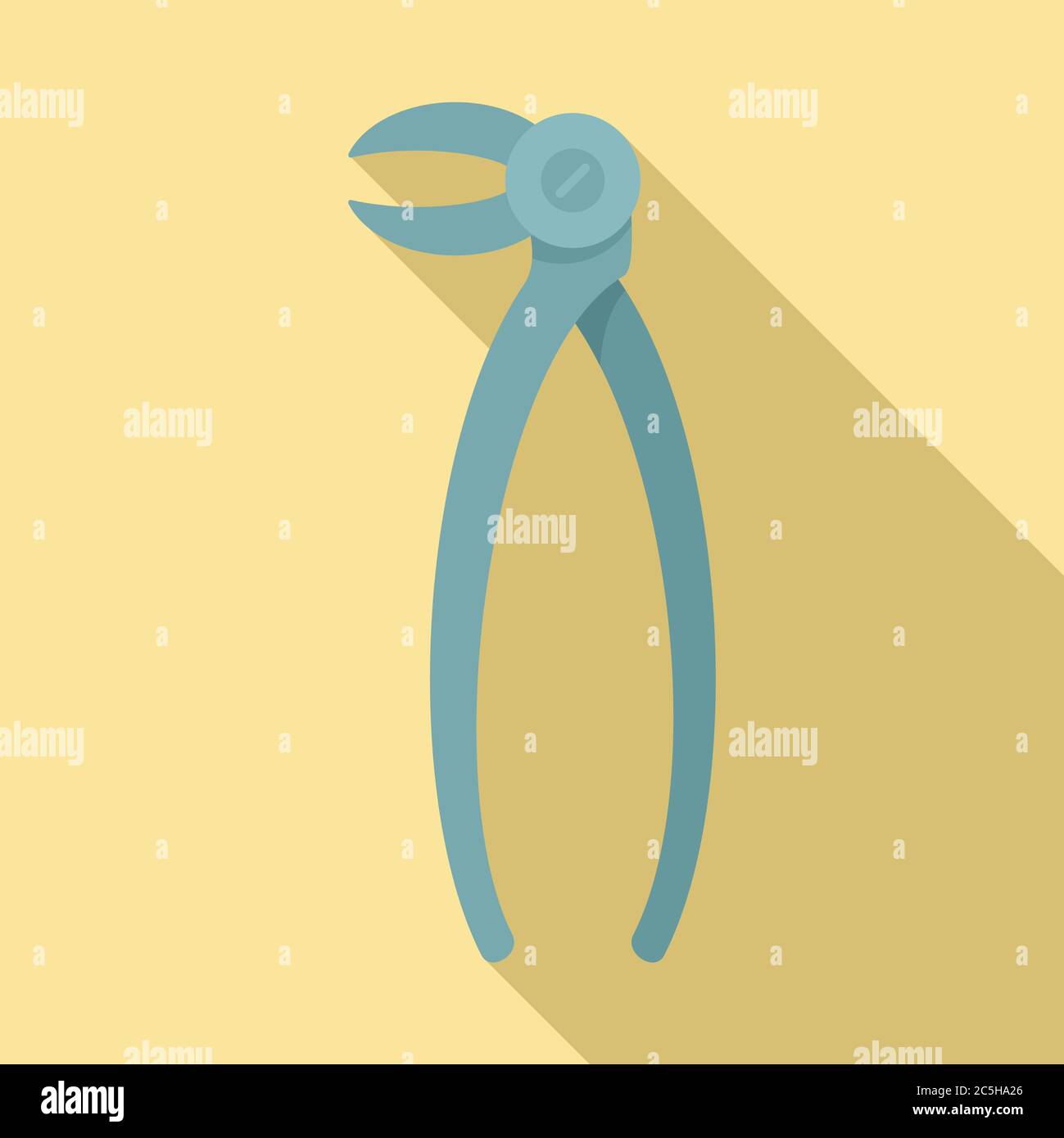 Dental forceps icon. Flat illustration of dental forceps vector icon ...