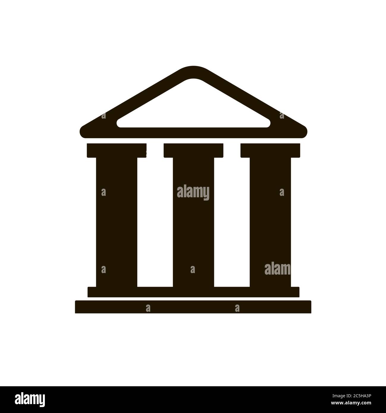 Bank building icon in trendy flat style isolated on white background ...