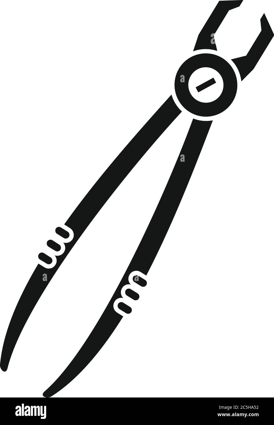 Medical forceps icon. Simple illustration of medical forceps vector ...