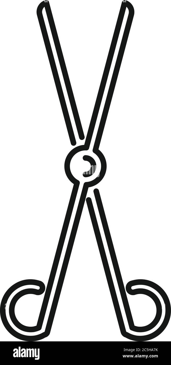 Laboratory forceps icon. Outline laboratory forceps vector icon for web ...