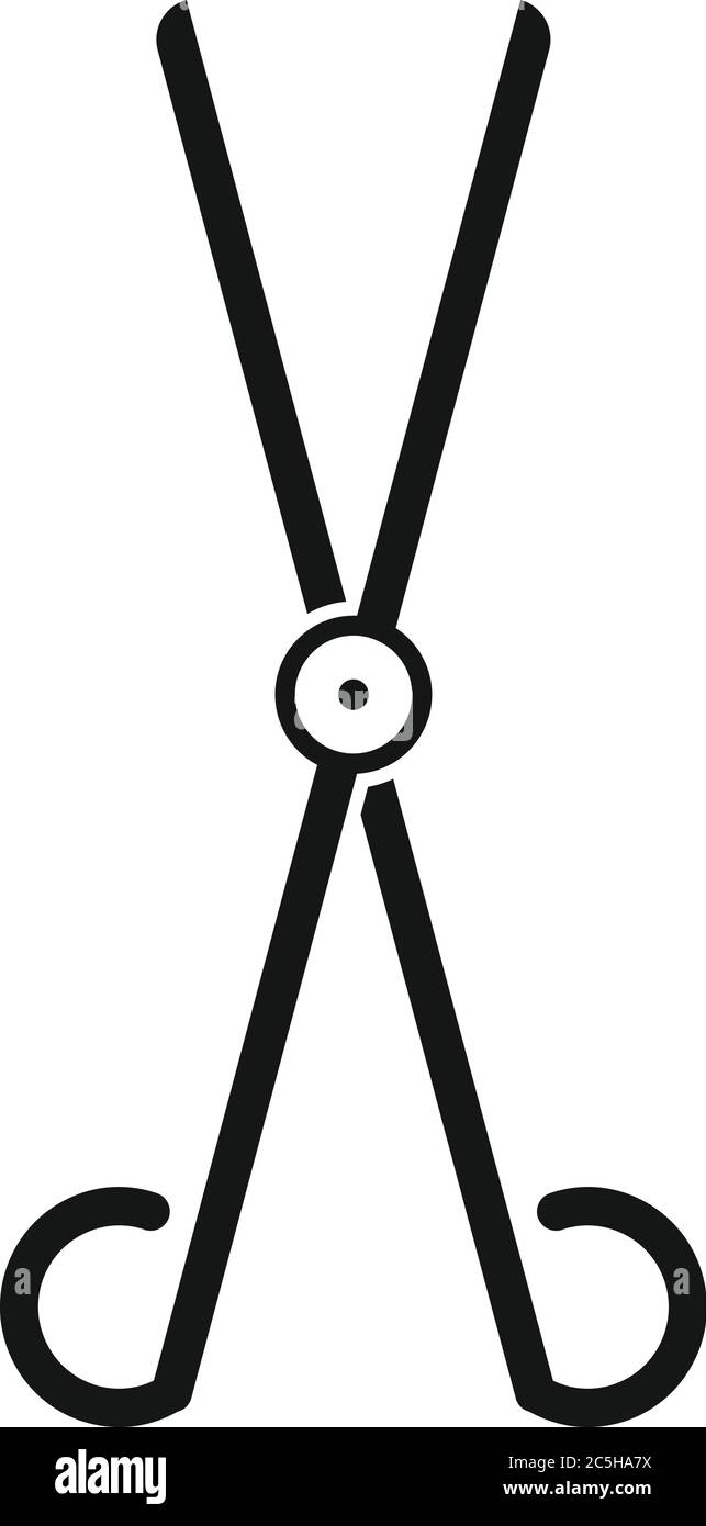 Laboratory forceps icon. Simple illustration of laboratory forceps ...