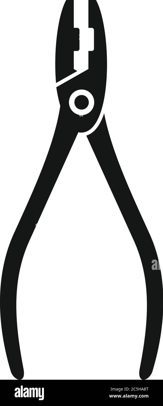 Dental forceps icon. Simple illustration of dental forceps vector icon ...