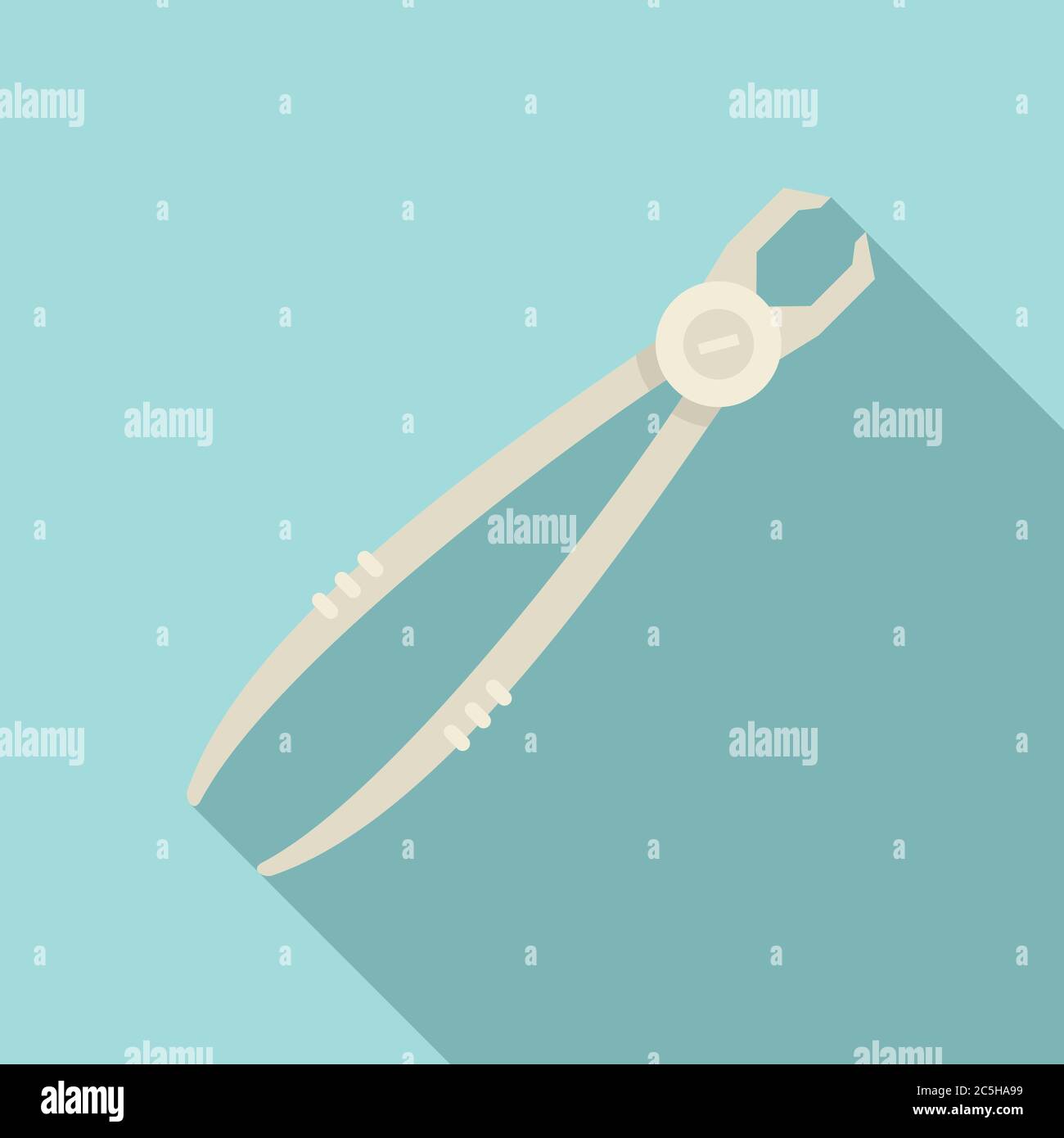 Forceps tongs icon. Flat illustration of forceps tongs vector icon for ...