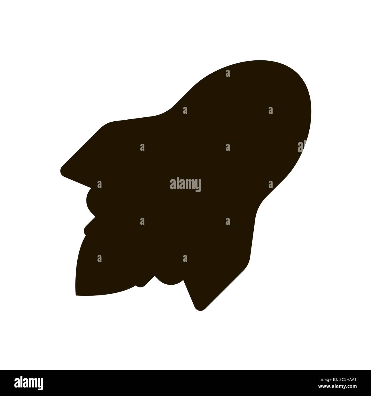 Rocket icon in trendy flat style isolated on white background. Eps 10 ...