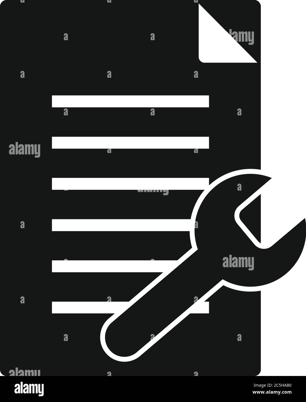 Service center papers icon. Simple illustration of service center ...