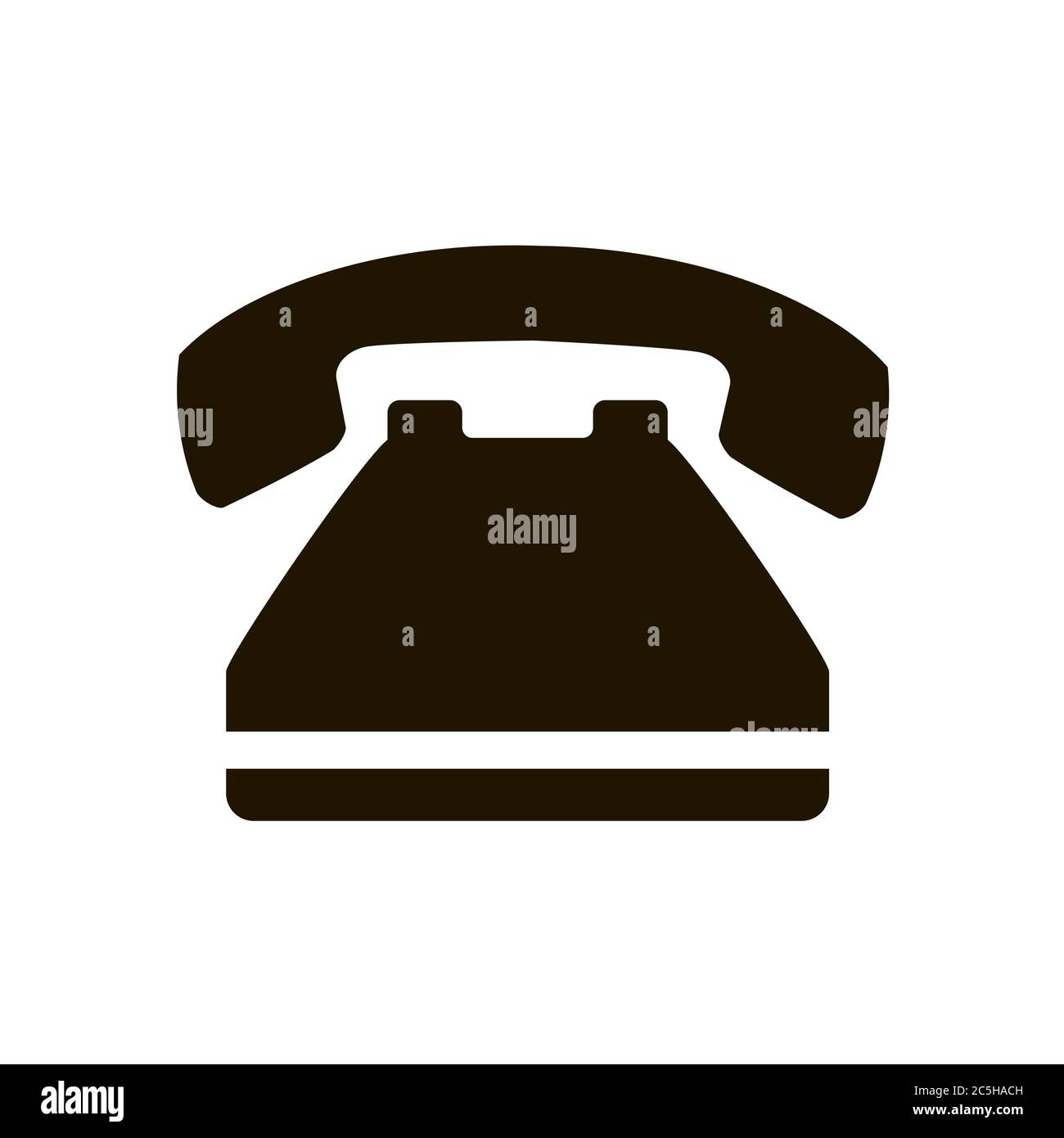 Landline phone icon on white background. Eps 10 flat style Stock Vector ...