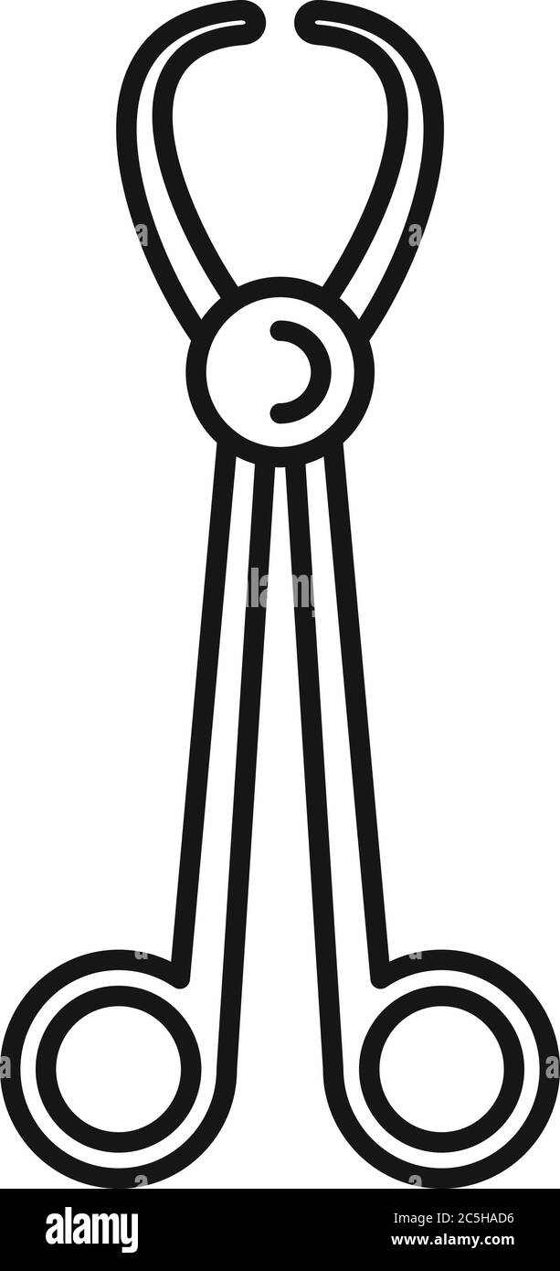 Medical forceps icon. Outline medical forceps vector icon for web ...