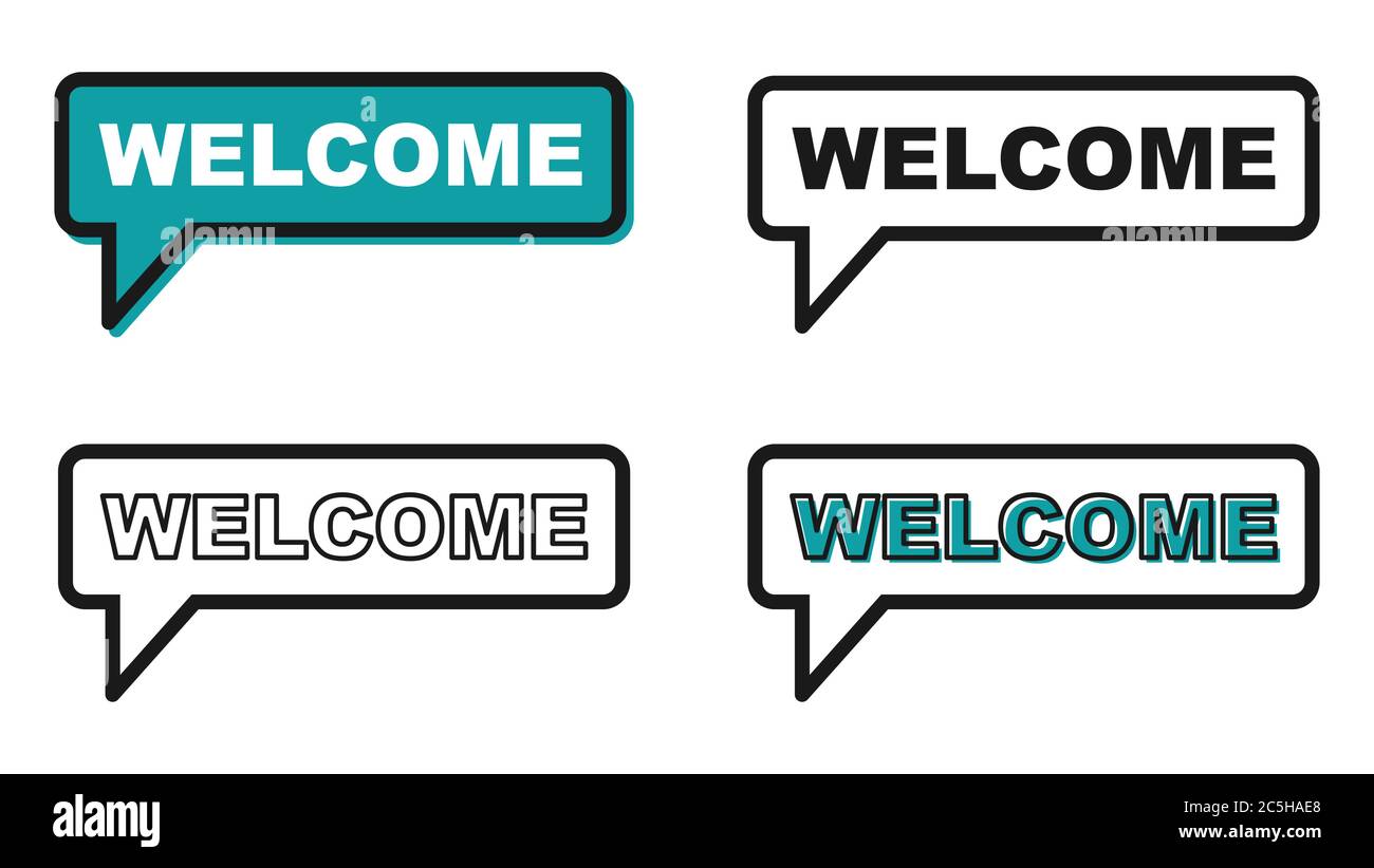 Welcome icon chat, messenger vector for your website. Modern symbol for ...