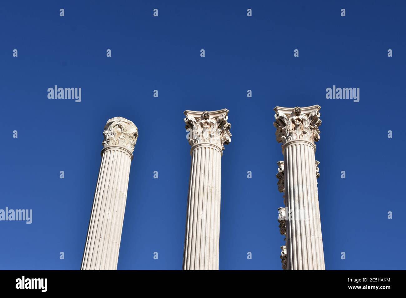 PIllars of Roman temple in Cordoba Spain Stock Photo - Alamy