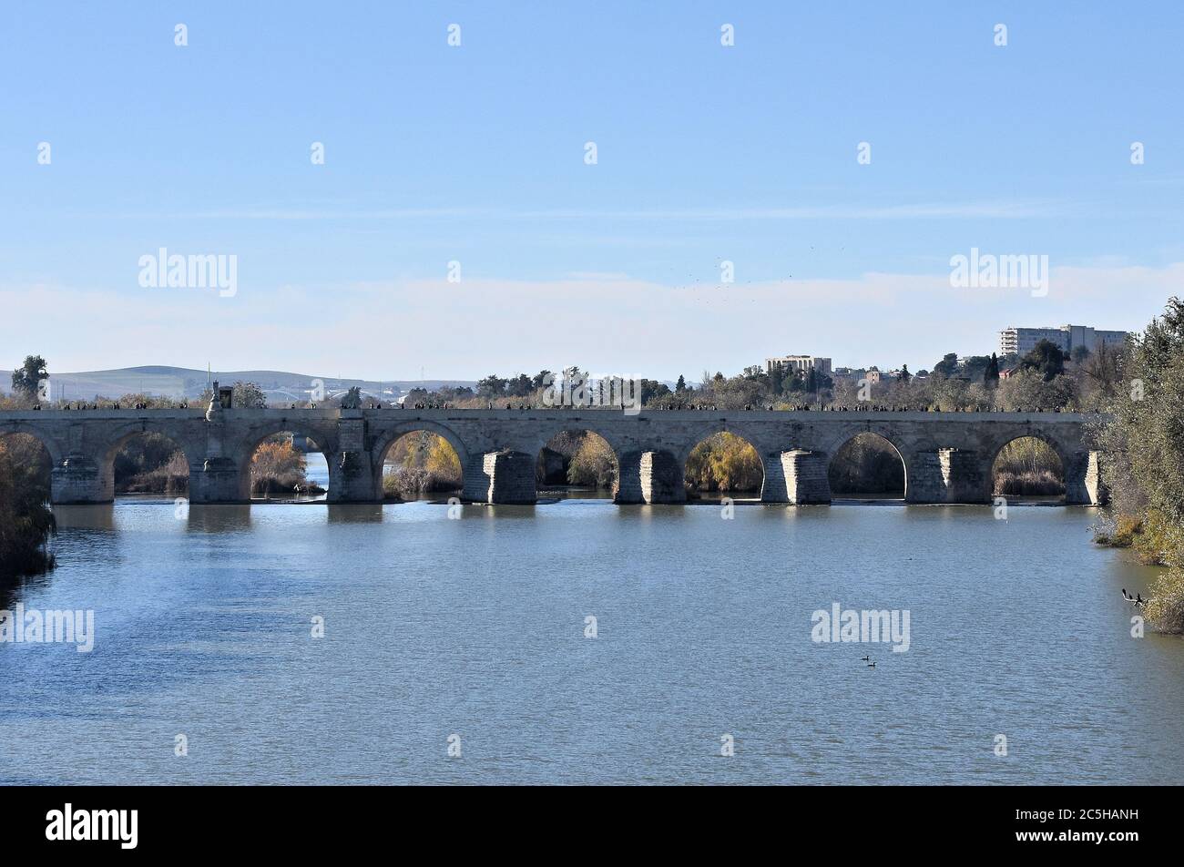 Roman bridge over the river Guadalquivir in Cordoba Spain Stock Photo ...