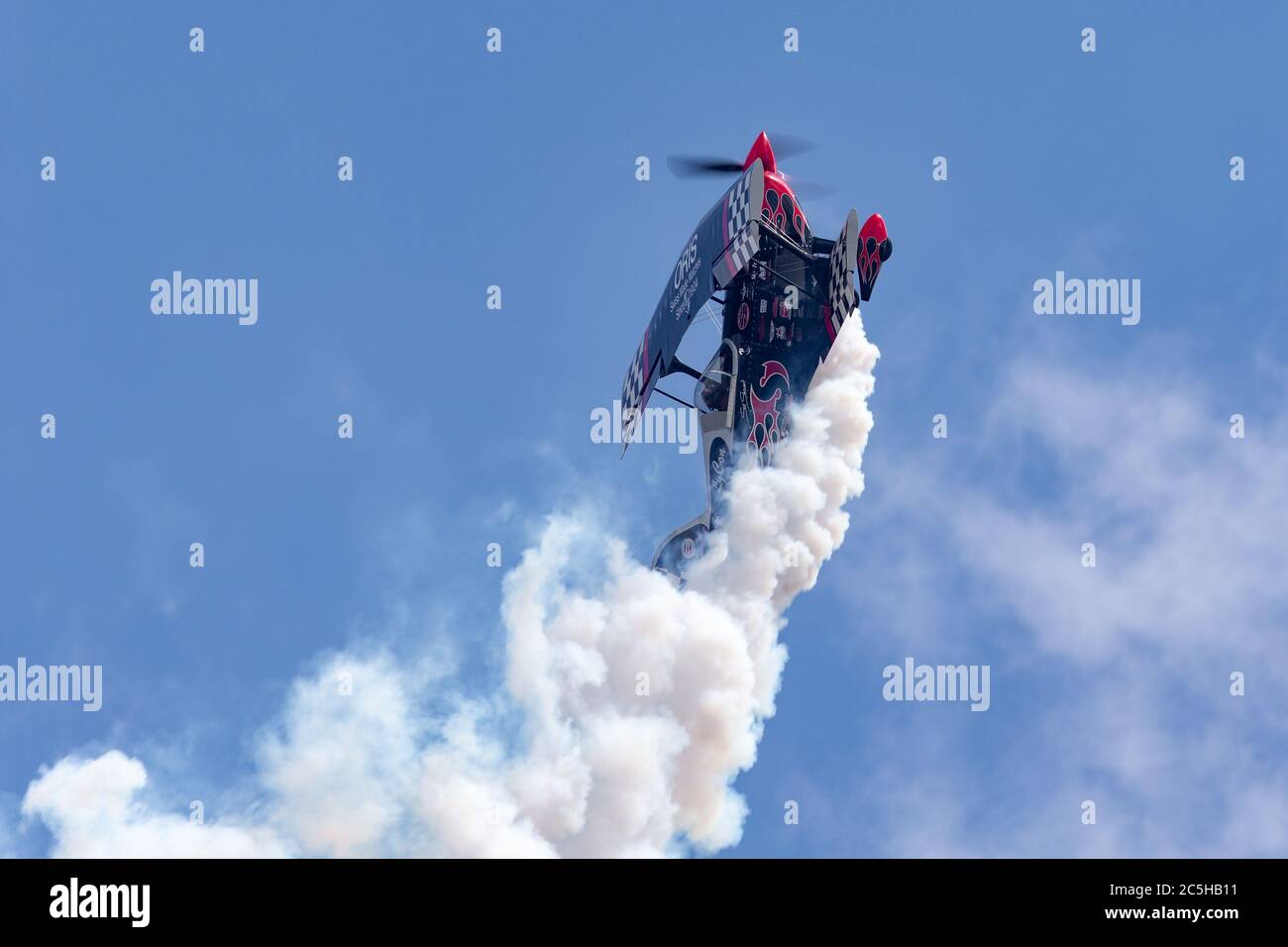 Aerobatic pilot Skip Stewart flying his highly modified Pitts S-2S ...