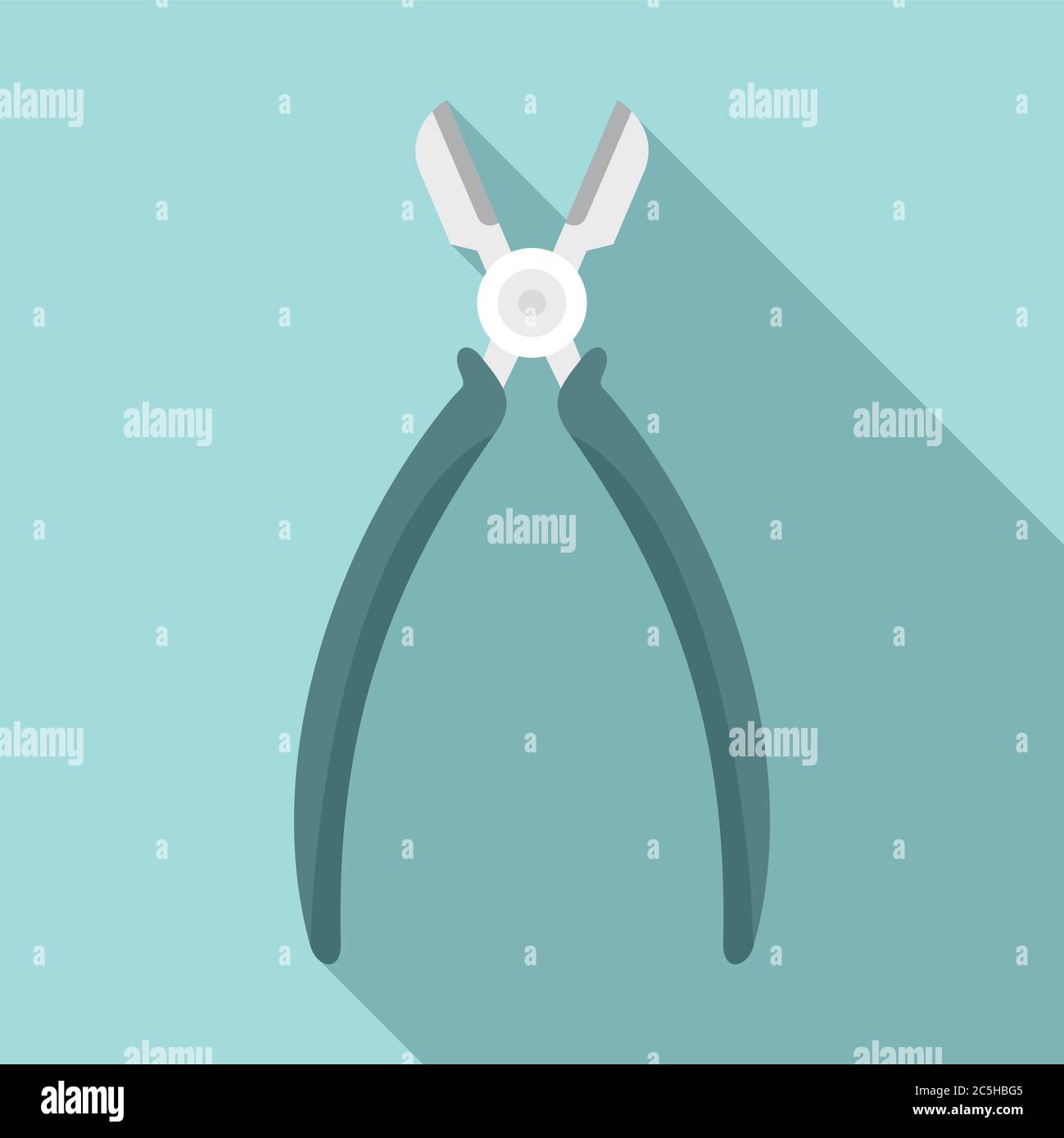 Medical pliers icon. Flat illustration of medical pliers vector icon ...