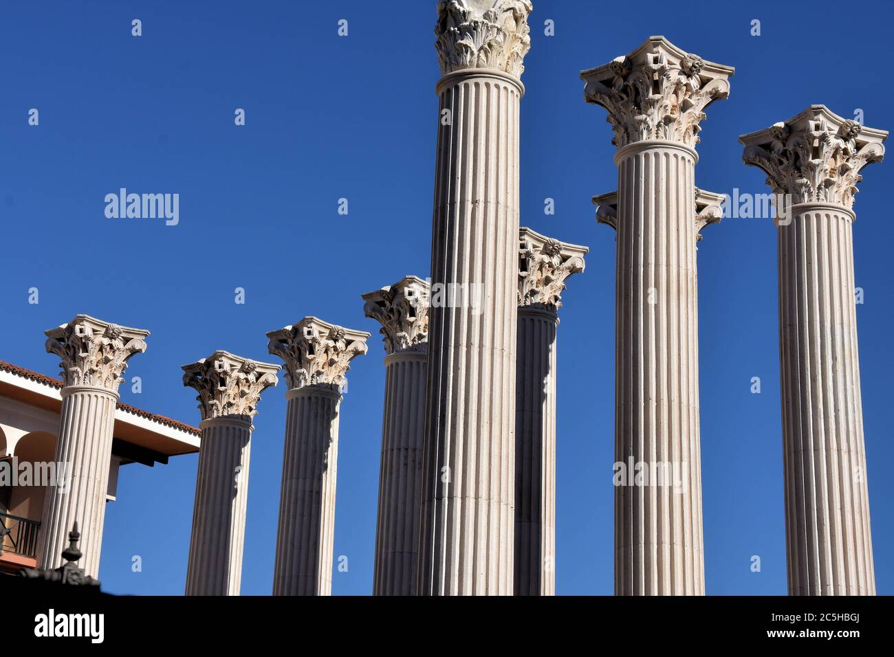 PIllars of Roman temple in Cordoba Spain Stock Photo - Alamy