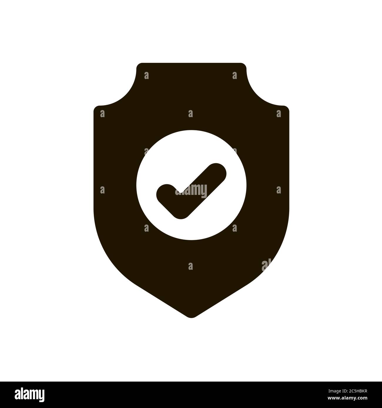 Protective shield Icon on white background. Trendy flat style for ...