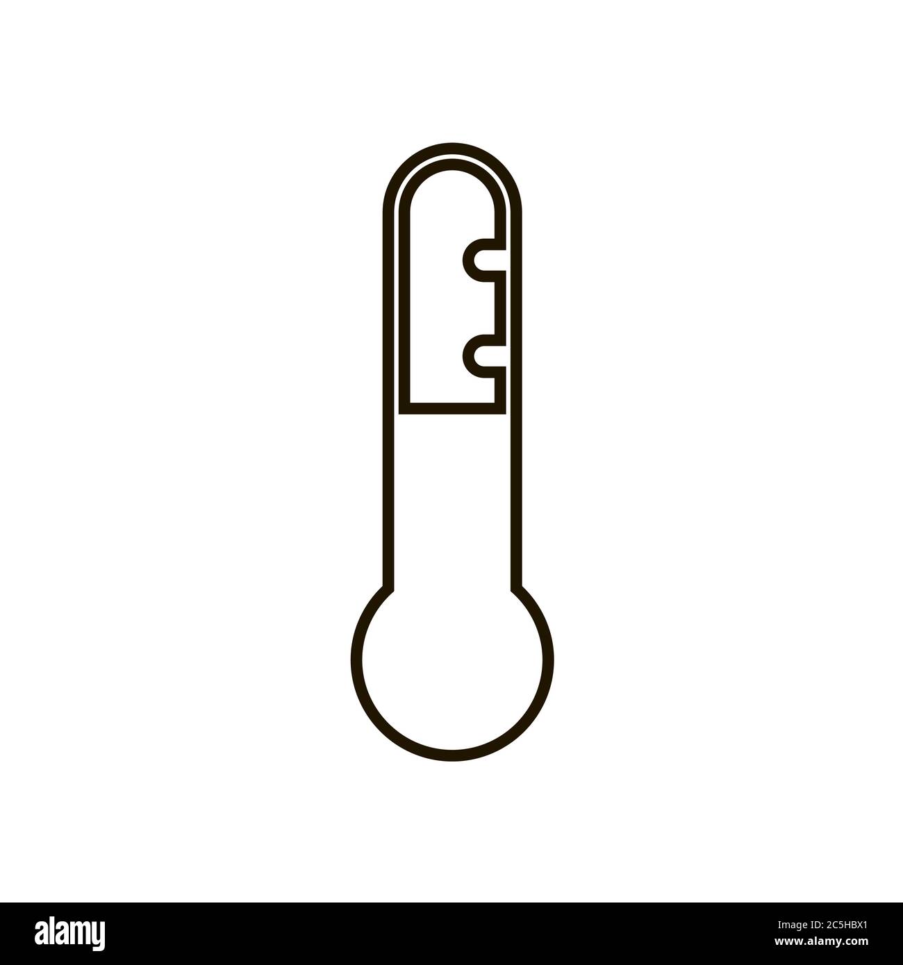 Temperature meter icon in trendy flat style isolated on white ...