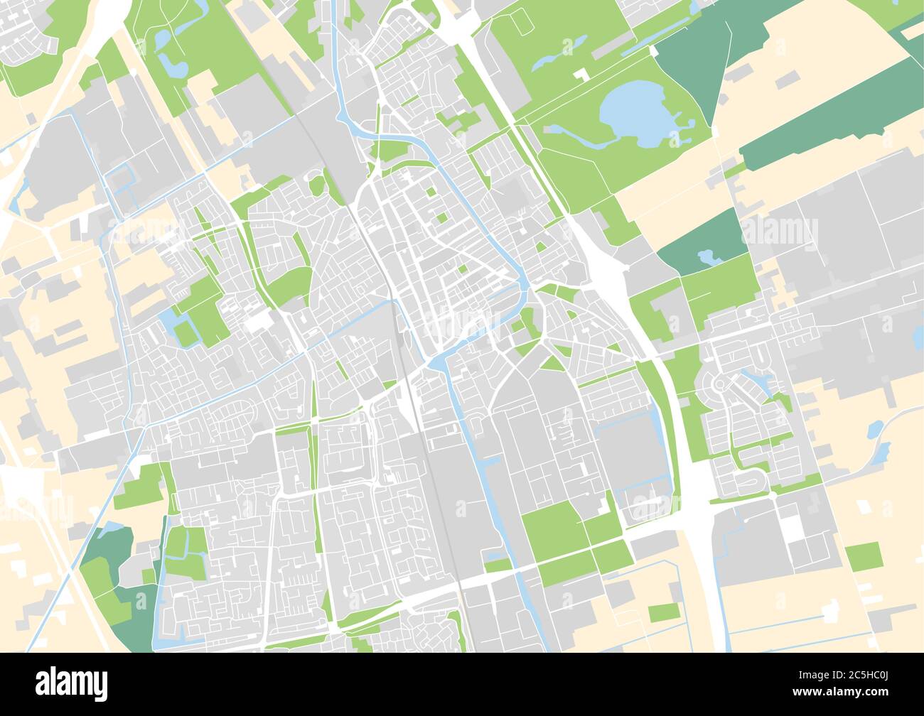 vector city map of Delft, Netherlands Stock Vector Image & Art - Alamy