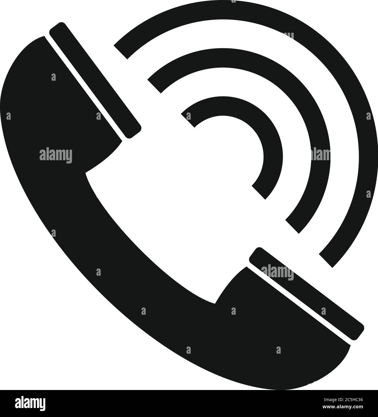 Calling service center icon. Simple illustration of calling service ...