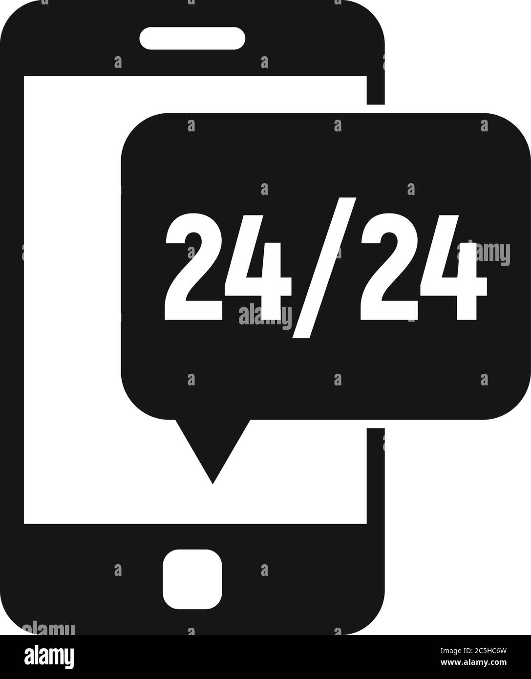 Service center smartphone support icon. Simple illustration of service ...