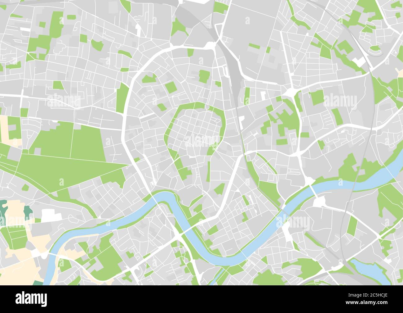 vector city map of Krakow, Poland Stock Vector Image & Art - Alamy