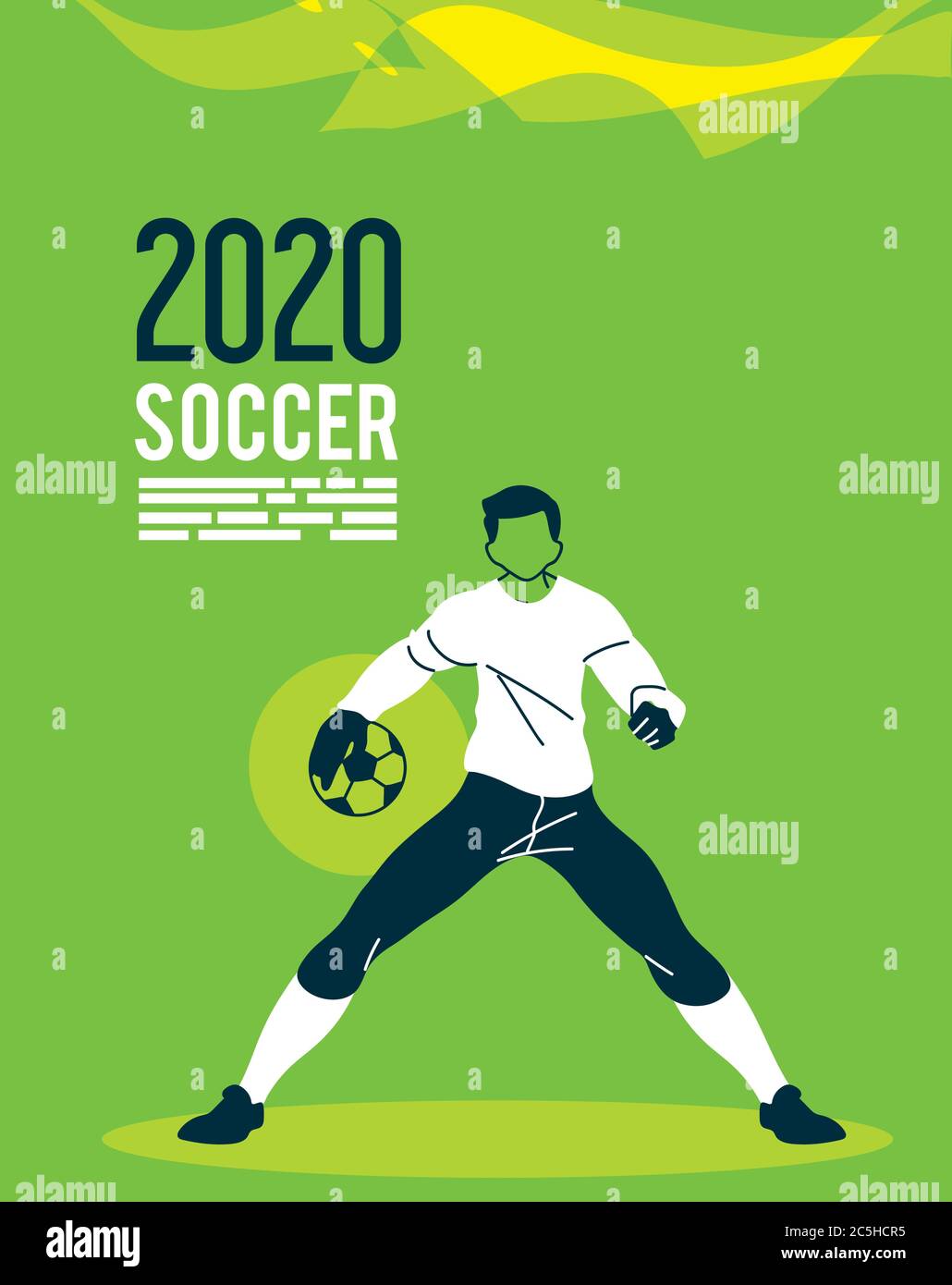 goalkeeper player man with ball design, Soccer 2020 football sport ...