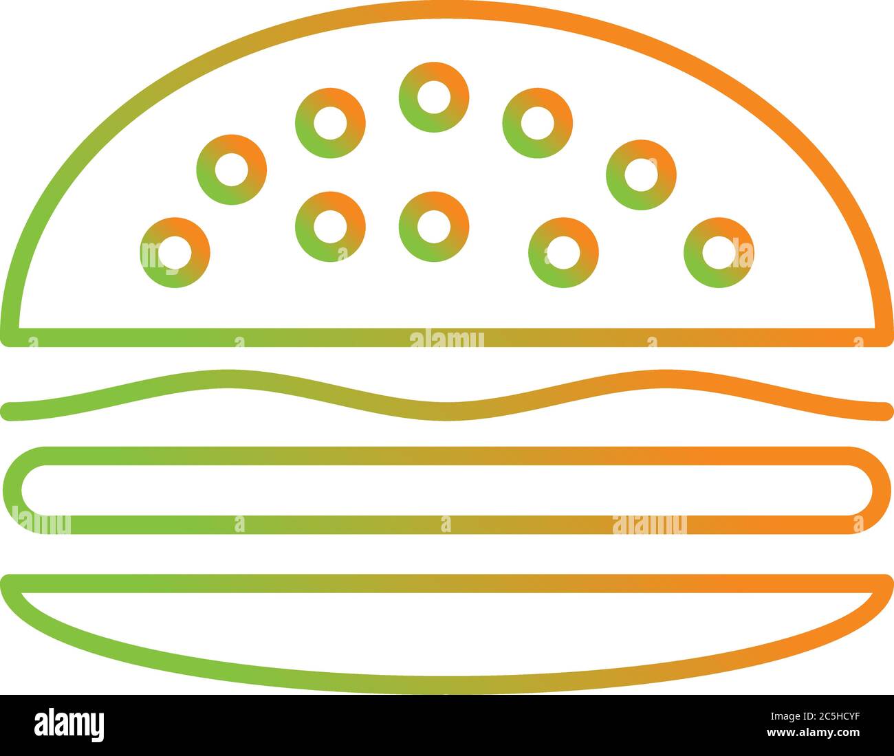 Unique Burger Vector Line Icon Stock Vector Image & Art - Alamy
