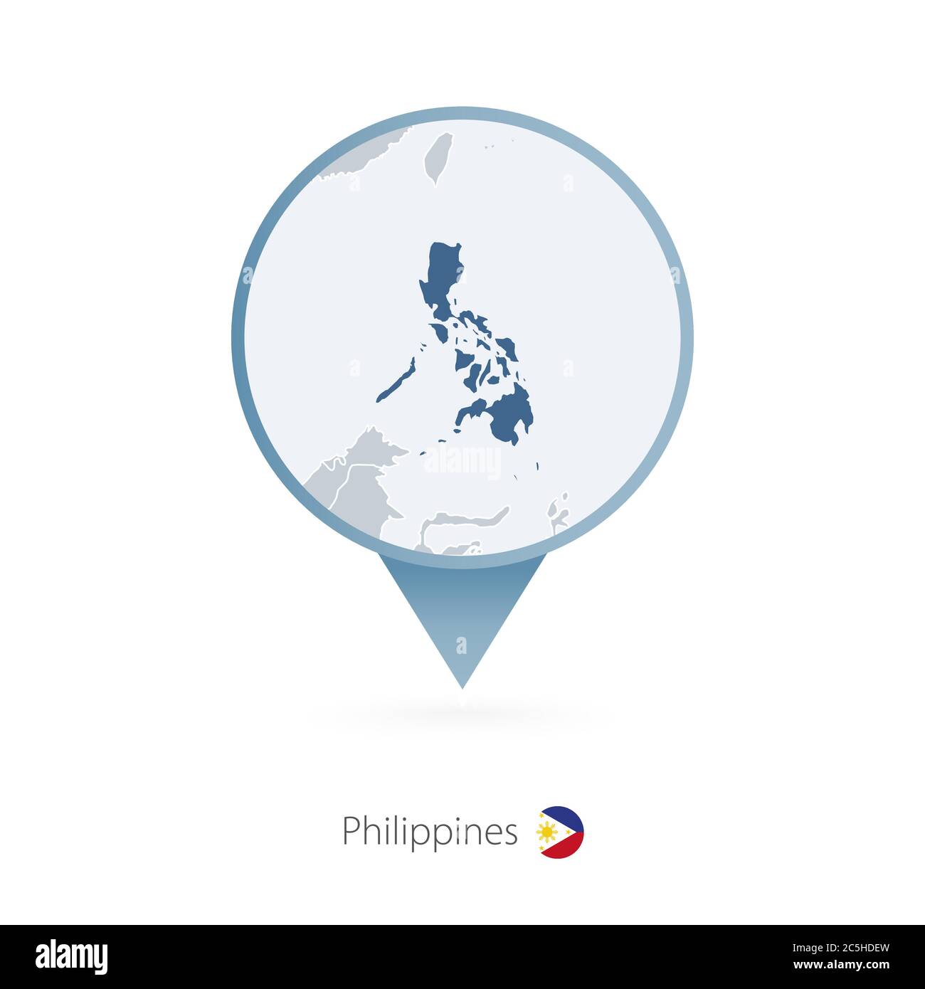 Pinned philippines map Cut Out Stock Images & Pictures - Alamy