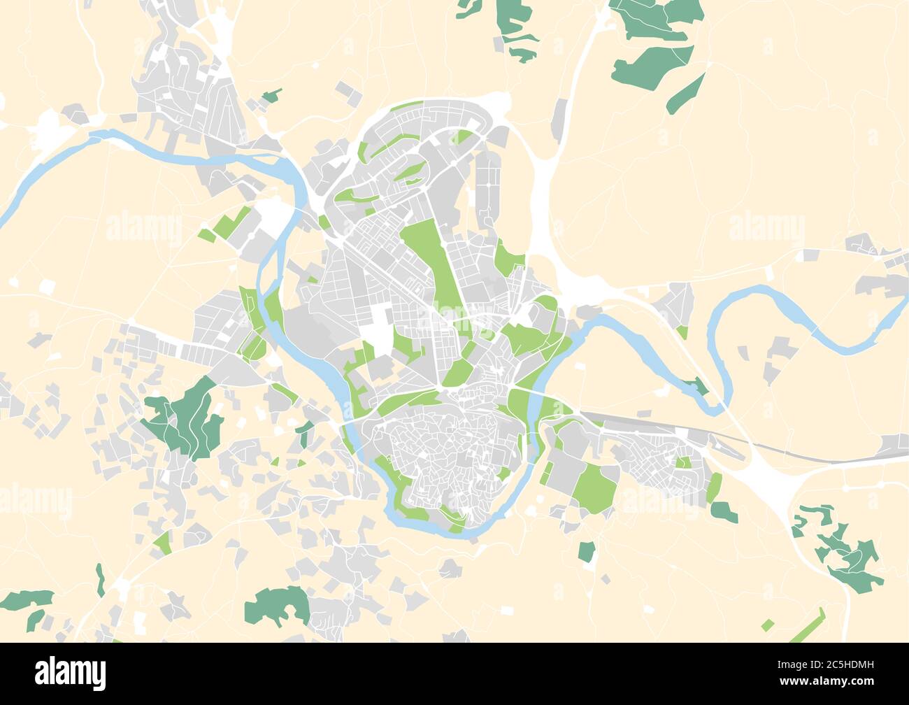 vector city map of Toledo, Spain Stock Vector Image & Art - Alamy