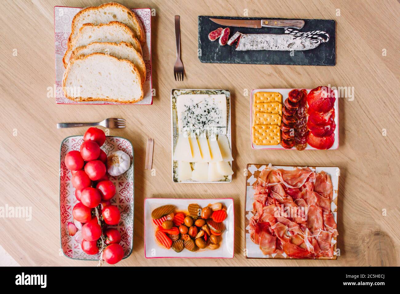 Flat lay food composition hi-res stock photography and images - Alamy