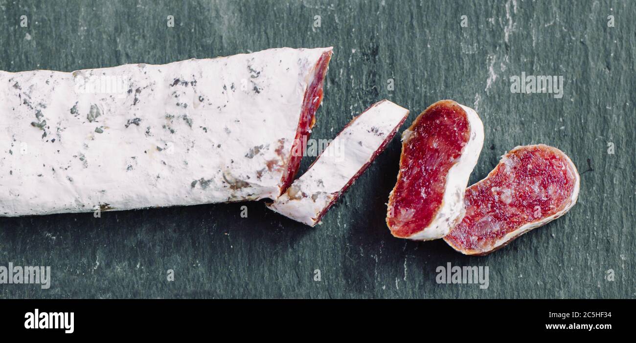 Fuet is a traditional tapa from Barcelona, Spain Stock Photo - Alamy
