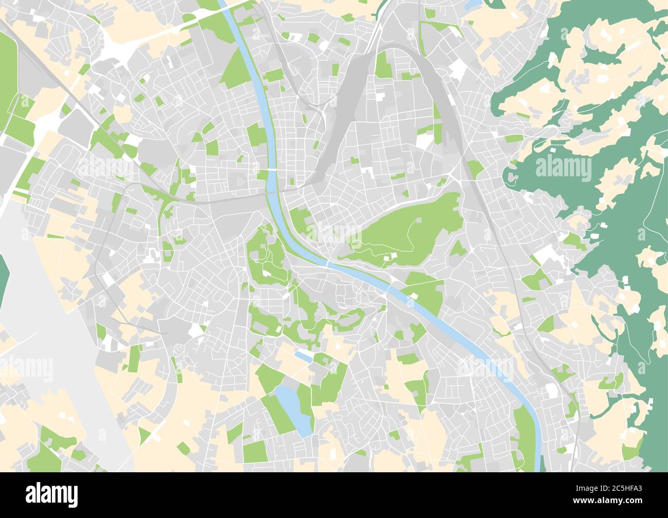 vector city map of Salzburg, Austria Stock Vector Image & Art - Alamy