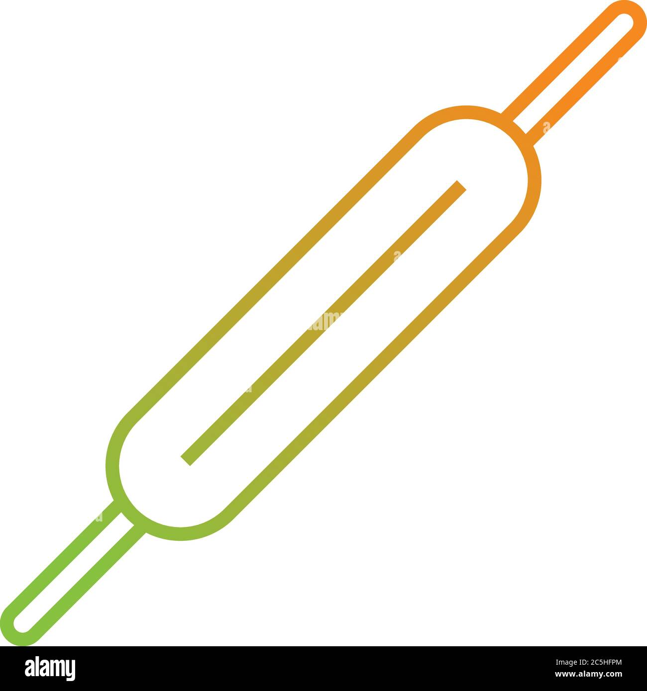 Unique Roller And Pin Vector Line Icon Stock Vector Image & Art - Alamy