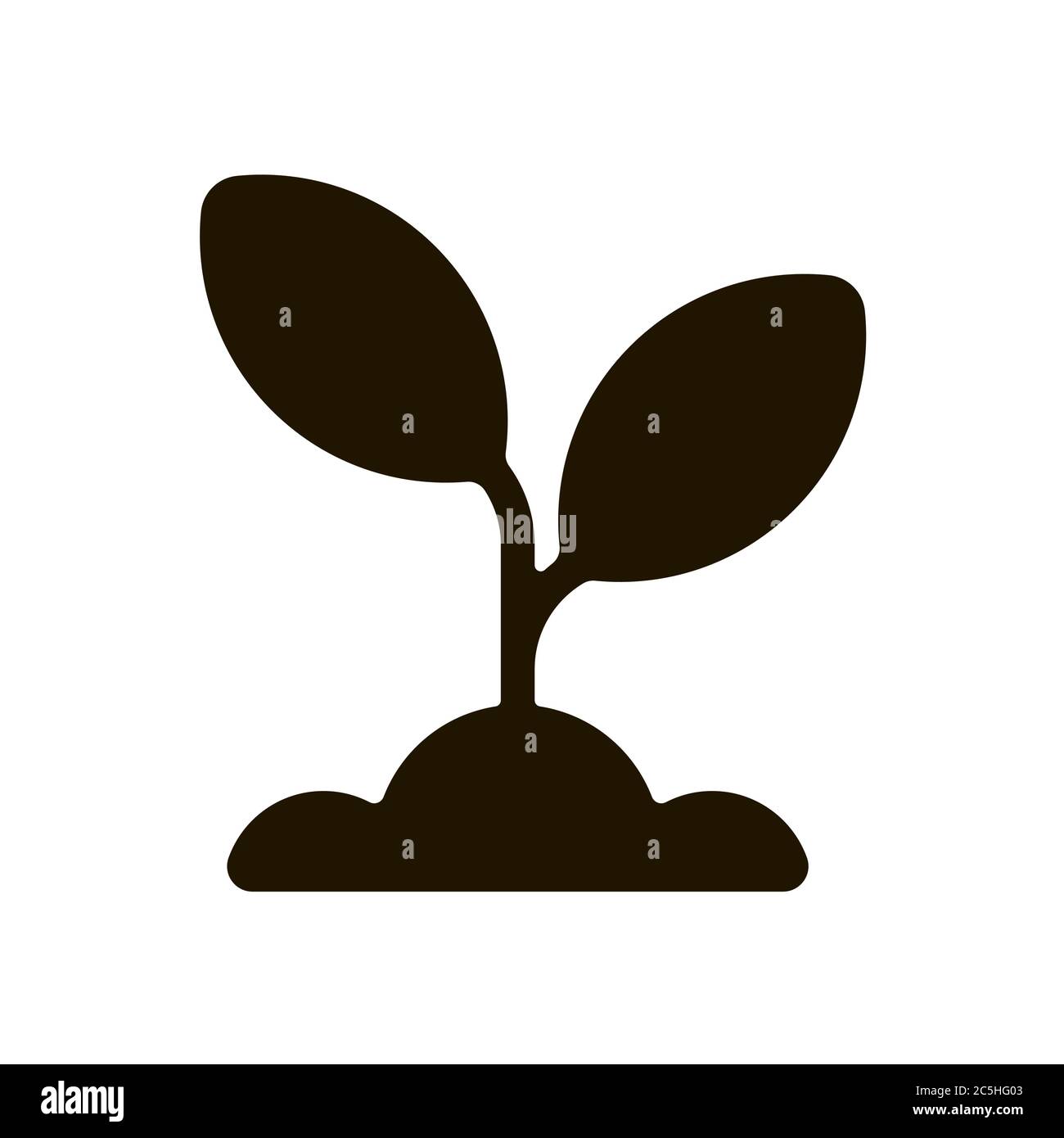 Sprout icon on white background. EPS 10. Vector illustration Stock ...