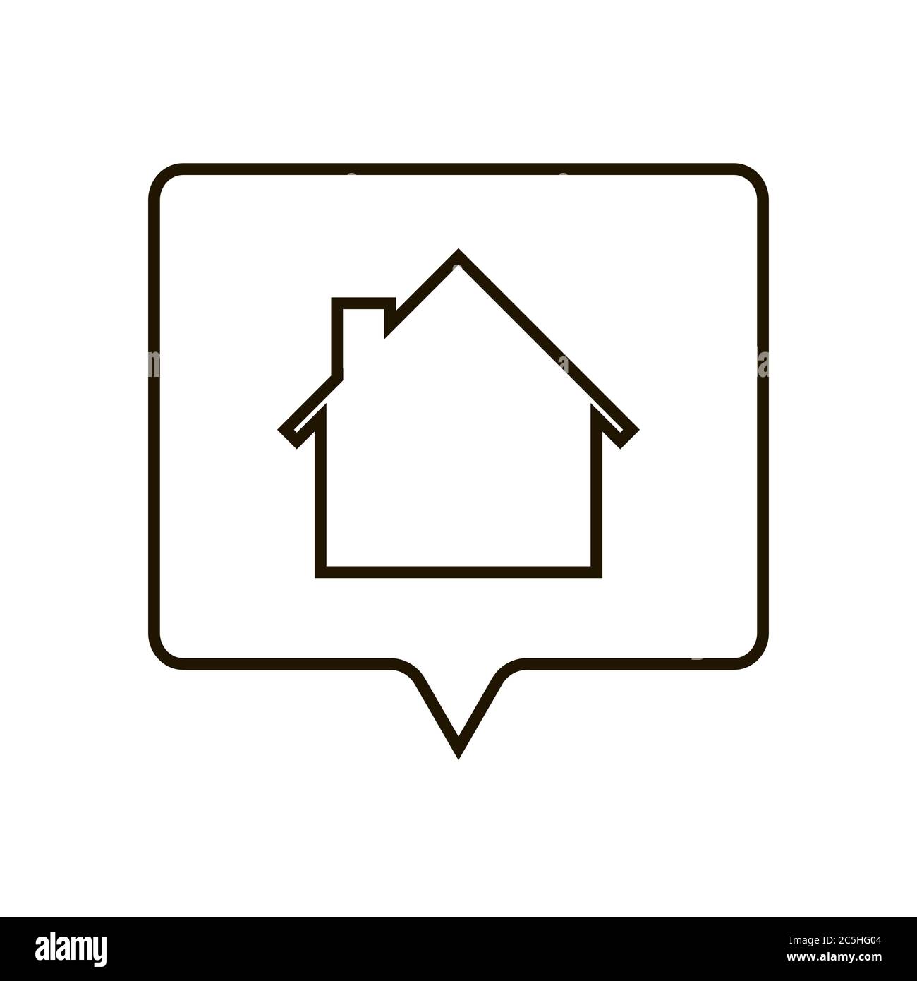 House Icon on white background. Trendy flat style for graphic design ...