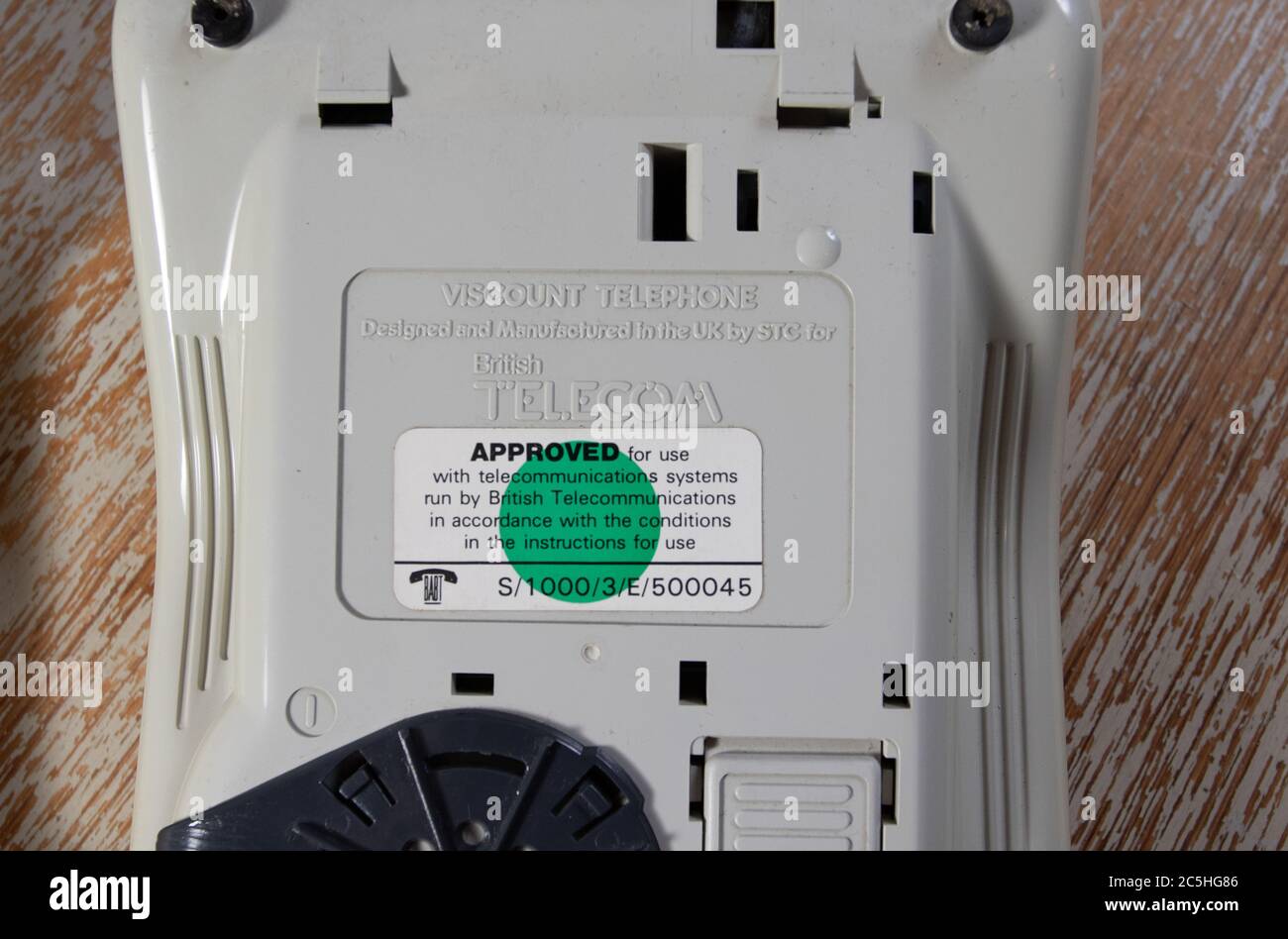 1980s British Telecom Viscount Super 4 telephone handset Stock Photo ...