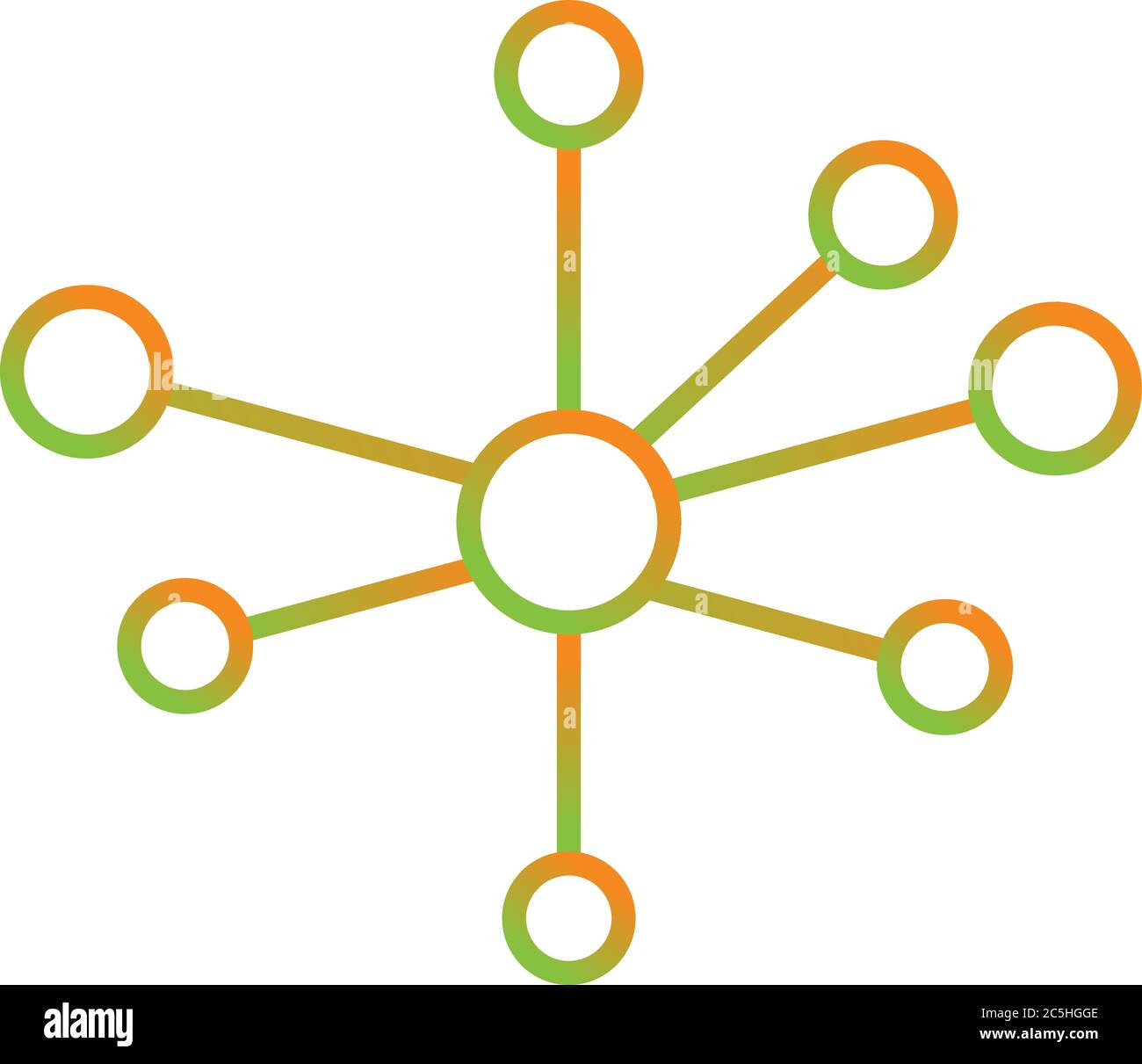 Unique Molecular Structure Vector Line Icon Stock Vector Image & Art ...