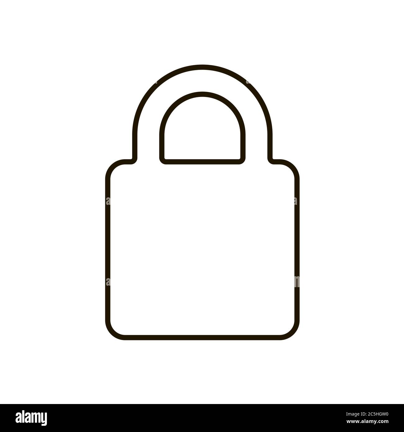 Lock Icon on white background. Trendy flat style for graphic design ...