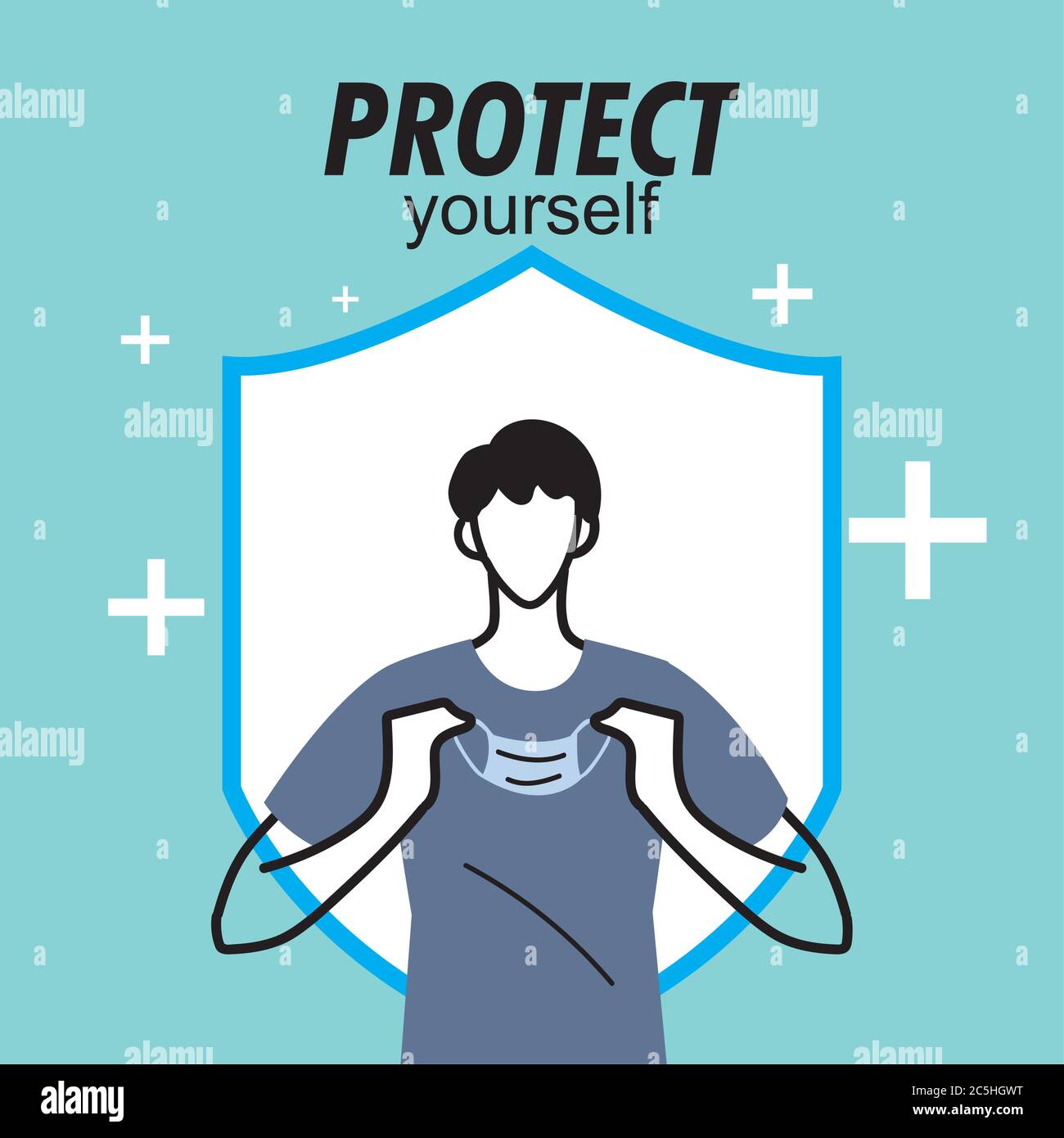 Protect himself Stock Vector Images - Alamy