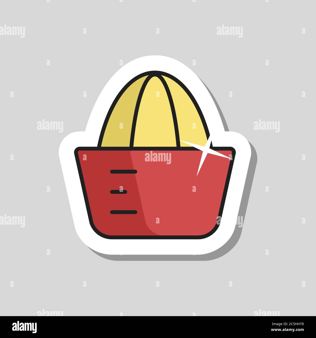 Lemon squeezer vector icon. Kitchen appliance. Graph symbol for cooking ...