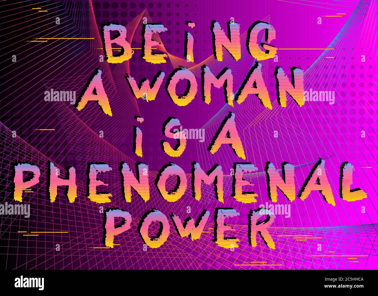 Woman feminist painting Stock Vector Images - Alamy