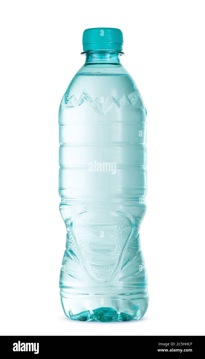 Small bottle of mineral water in plastic isolated on white Stock Photo ...