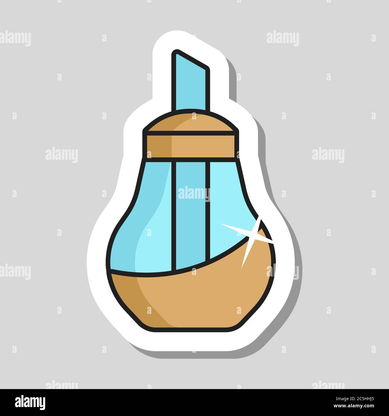 Sugar bowl shaker bottle vector icon. Kitchen appliance. Graph symbol ...
